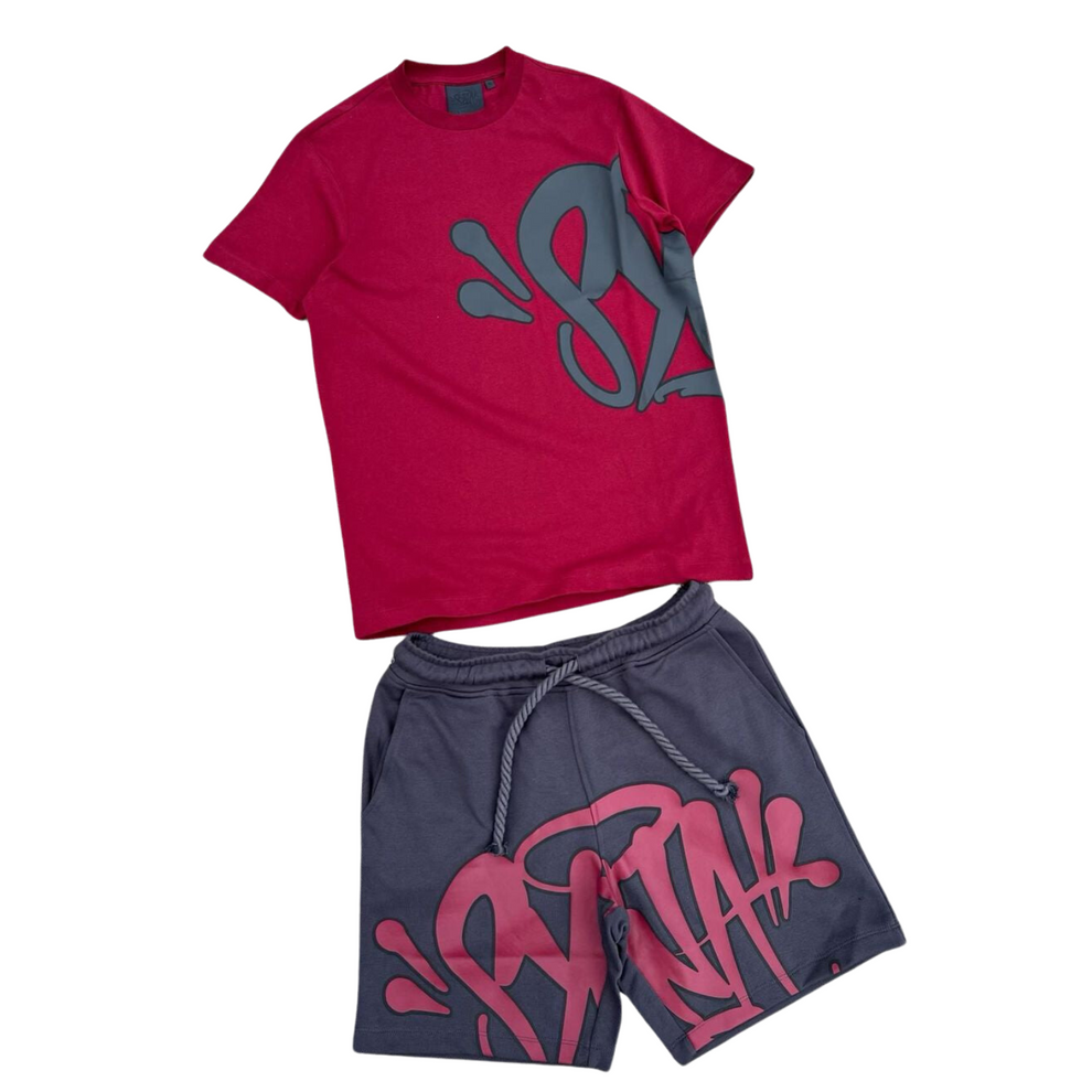 Syna World Logo Twinset Burgundy AU Exclusive T Shirt & Shorts Set ...